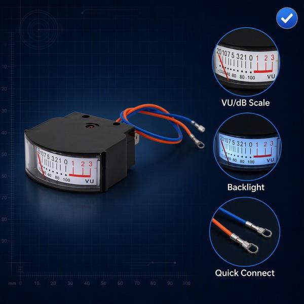 Quality Analog Voltage Indicator Edgewise Meter with Backlit Display Analog Only for sale