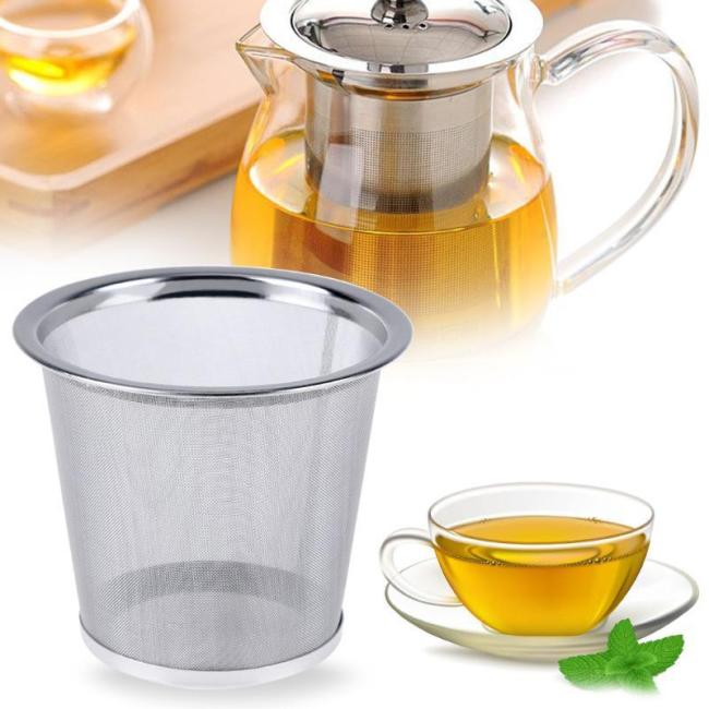 Food Grade Stainless Steel 304 Mesh Loose Tea Infuser Strainer with Double Handle