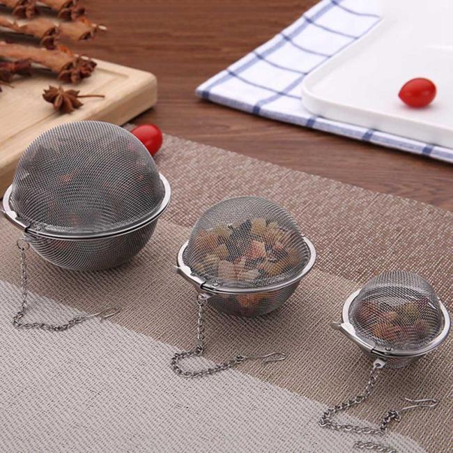 Food Grade Stainless Steel 304 Mesh Loose Tea Infuser Strainer with Double Handle