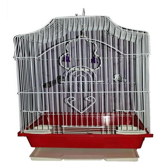 Detachable Electroplating Stainless Steel Large Bird Cages with Stand for Parrots