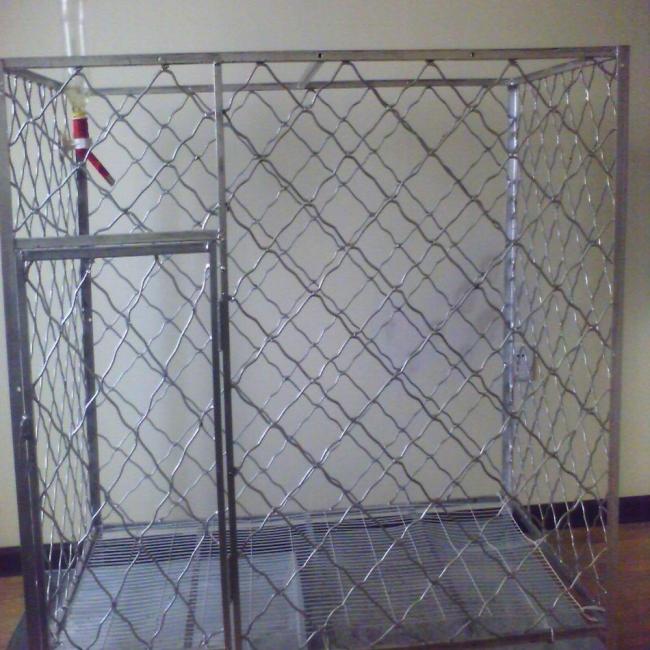 Double Door &amp; Locking Caster Design Dog Cage