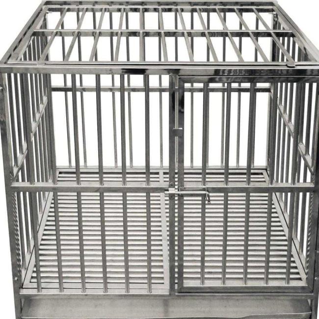 Double Door &amp; Locking Caster Design Dog Cage