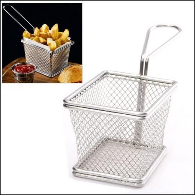 Kitchen Ware Gadget Chicken French Fries Basket Mini Deep Frying Basket Strainer Fry Basket