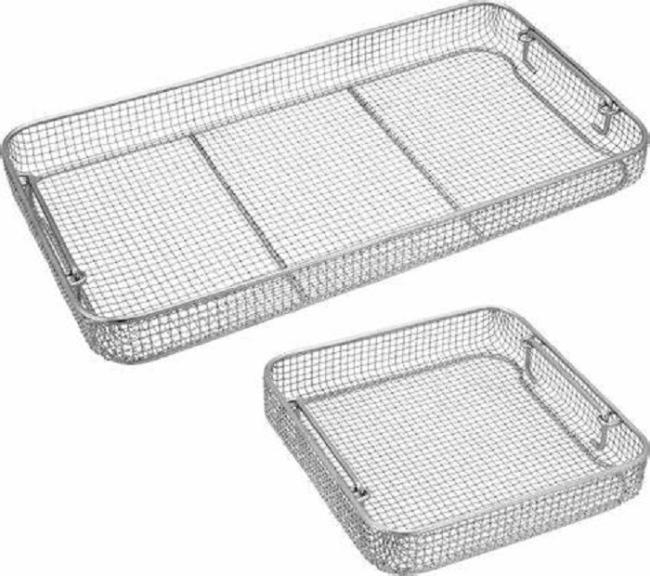 Heat Resistant 800 Micro SS304 Stainless Steel Polished Metal Wire Mesh Disinfection Sterilization Storage Basket for Laboratory