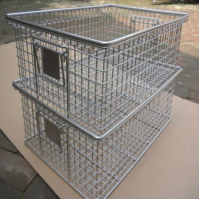 Metal Wire Rectangular Shape Stainless Steel Bread Basket Toast Basket