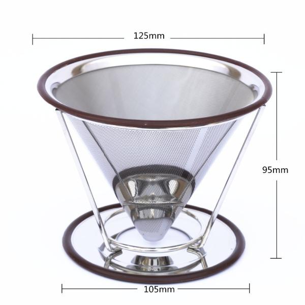 Quality Hot Sale Stainless Steel Pour Over Coffee Filter V60 Coffee Dripper for sale