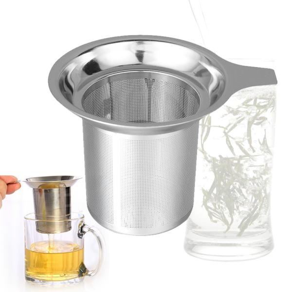 Quality Food Grade Stainless Steel 304 Mesh Loose Tea Infuser Strainer with Double for sale