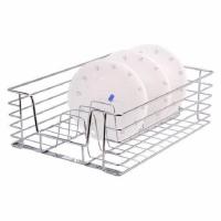 China Stainless Steel 304 Kitchen Wire Storage Dish Drawer Basket Pull Out Spice Rack 60x60mm for sale