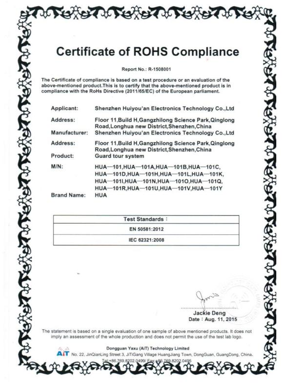 ROHS - HUA ELECTRONIC TECHNOLOGY LIMITED