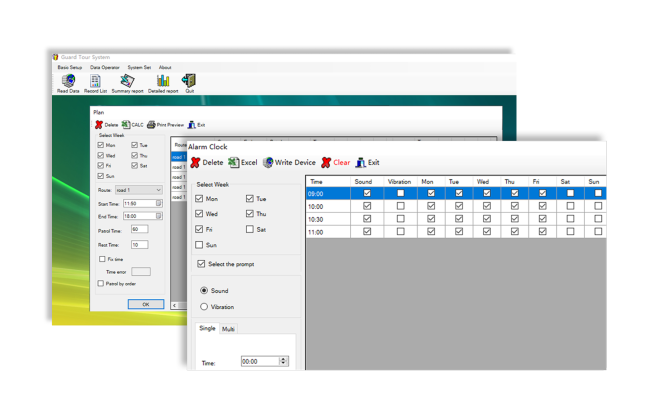 Flashlight Support 100 g Weight 140 mm Long Guard Tour Software System RFID Checkpoints 1