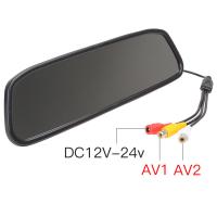 China KINGCROWN 4.3 Inch LCD Rear View Mirror Monitor with 300cd/m² Brightness and Dual AV Inputs for sale