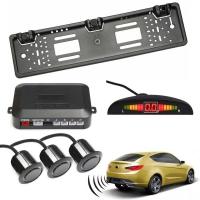 China 3 Sensor Parking Reverse Radar System LED Display 0.3-2.5m Detection 12V DC for sale