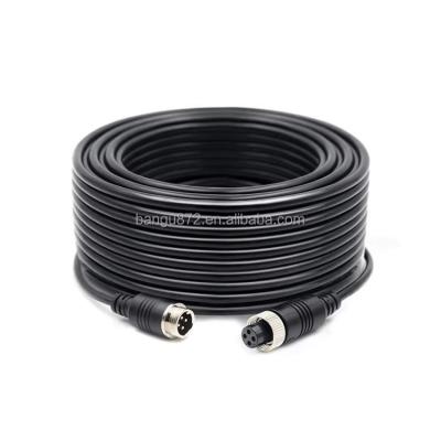 China 4 Pin Aviation Cable with Pure Copper Core Spiral Flexible Design and Zinc Alloy Nut for Vehicle Camera Monitoring for sale