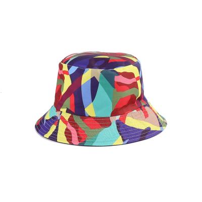 China Picture Order Colorful Printed Bucket Hats Reversible Bucket Hat for sale