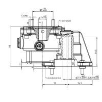 China FLOWMONSTER triplex plunger pump reduction gear decelerator D18 D31 speed reducer for sale