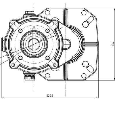 China FLOWMONSTER triplex plunger pump reduction gear decelerator D18 D31 speed reducer for sale