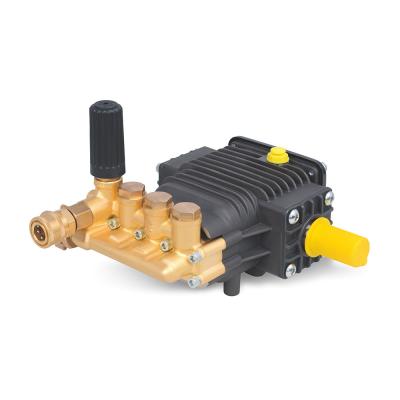 China FLOWMONSTER belt driven washer pump 2WZ-18XXNB brass high pressure triplex plunger pump 100-130Bar 3-15LPM for sale