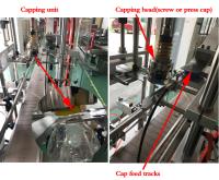 China Big Diameter Caps Capping Machine With Cap Feeder for sale