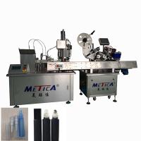 China Automatic roll on bottle filling ball plugging capping labeling machine for essenial oils for sale