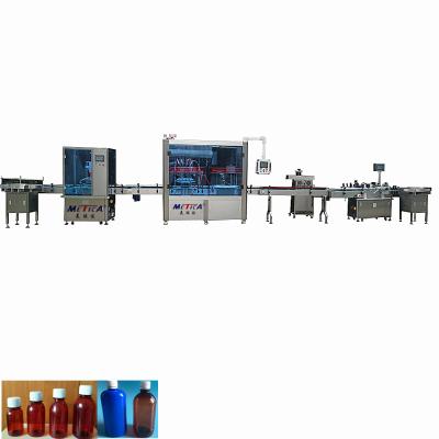 China Auto 50-500ml syrup and oral liquid  filling capping labeling machine for sale