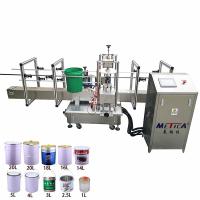 China Customized Automatic Pail / Bucket / Barrel and Big Container Bottle Labeling Machine for sale
