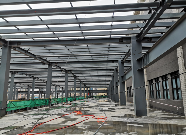 Steel structure frame building components diagram