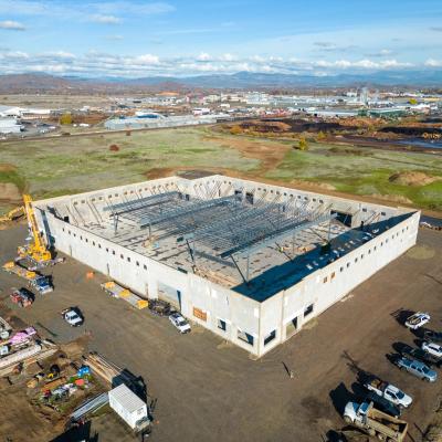 China Oficina de estruturas pré-fabricadas de aço para armazenagem com isolamento de lã de vidro à venda