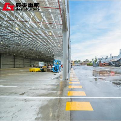 China Vorgefertigte Stahlkonstruktionslager mit Schiebefenstern zu verkaufen