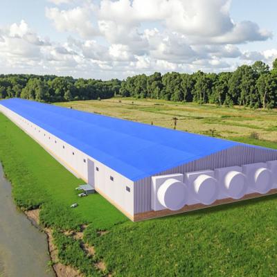 China Custom Steel Structure Chicken House with Sliding Doors for sale