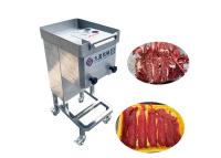 China Fresh Meat Processing Machine Beef Slicer 500kg/h 220V Double Edged Cutting for sale