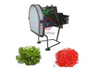 China Stainless Steel Electric Chilli Pepper Cutting Machine 150kg/H 0.375kw Adjustable Slicer for sale