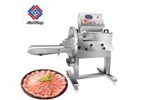 China Double Blades Meat Slicer Cutter 500-800kg/h Cooked Beef BBQ Meat Processing Machine for sale