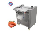 China Industrial Fish Peeling Machine 500kg/h Salmon Squid Skin Remover 750W 400mm Inlet for sale