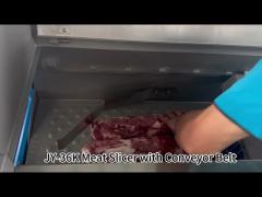 Máquina de cortar carne congelada horizontal grande com função de porção para cortar carne de porco e bacon