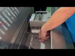 Industrial Meat Slicer and Chop Cutter Machine to Cutting Frozen Beef with Outfeed Conveyor