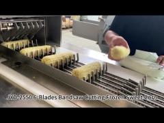 New Design 6-Blades Auto Bandsaw Cutting Frozen Corn Machine Wit Six-Cut System