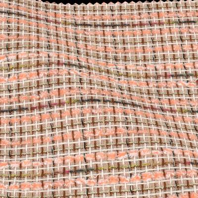 Cina 100% di poliestere di lino di tessuto di tweed colorato Checks grezzi di lana finta di tweed di tessuto nero in vendita
