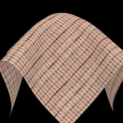 Cina 100% di poliestere di lino di tessuto di tweed colorato Checks grezzi di lana finta di tweed di tessuto nero in vendita