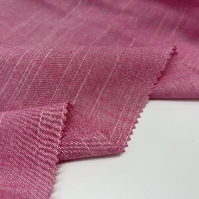Cina Basso grado di infiammabilità Tessuto di lino misto di viscosa Filato tinto 30% di lino 70% di Rayon S15-033 in vendita