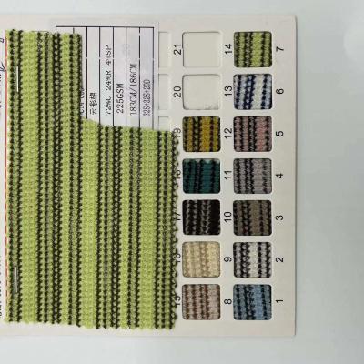 Cina Eco-friendly Wave Jacquard Double Jersey Stretch Fabric Home Textile Cloud 72%C 24%R 4%C14-059 in vendita