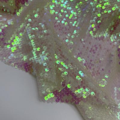 Cina Fabbricazione a base di tessuti di ricamo di sequine lisce in vendita