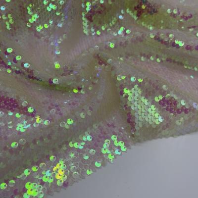 Cina Fabbricazione a base di tessuti di ricamo di sequine lisce in vendita