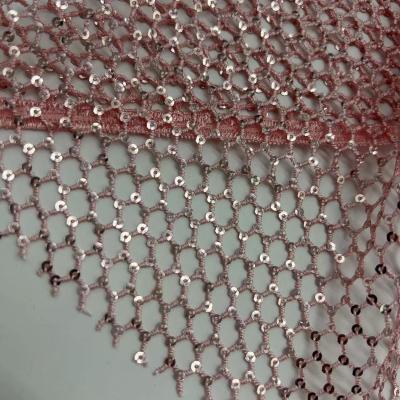 China Fabrica de bordados de malha de lenço 100% poliéster para vestidos de festa à venda