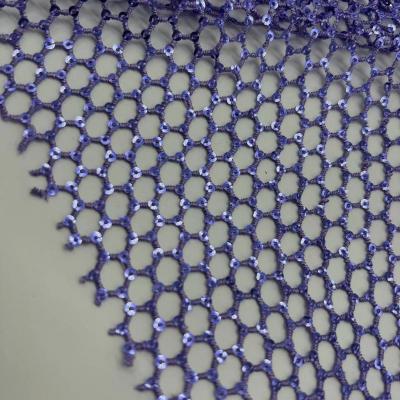 China Fabrica de bordados de malha de lenço 100% poliéster para vestidos de festa à venda