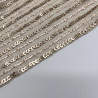 Cina Stoffa ricamata 95% P 5% SP colore oro Buono per gonne da sequoia in vendita