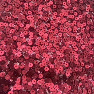 Cina Magliette a maglia bordeaux tessuto ricamato 100% poliestere solitamente per donne abiti da festa in vendita