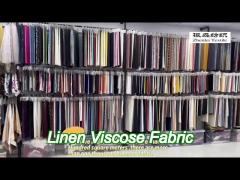 Dyed 165Gsm Breathable Linen Viscose Fabric 55% Linen 45% Rayon  For Women Clothes