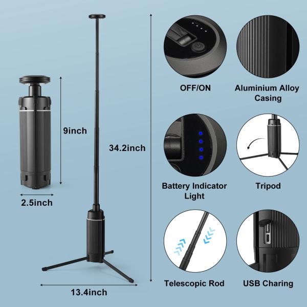 Quality Hand Holding Rechargeable Camping Lights Portable Multi Function Searchlight for sale