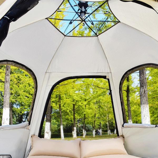Quality Outdoor Automatic Quick Open Hexagonal Wild Camping Tent Lightweight for sale