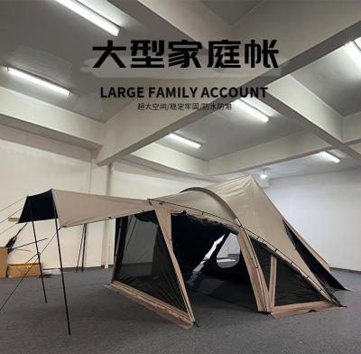 Quality Shell Tunnel Family Camping Tent One Bedroom Pyramid Four Season for sale